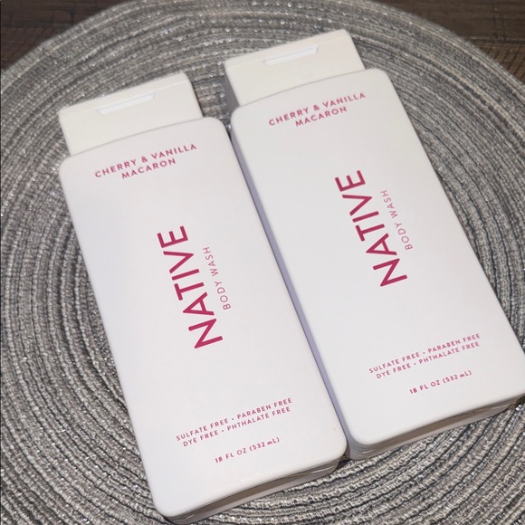 Native | Bath & Body | 225 Native Cherry Vanilla Macaron Body Wash Set ...